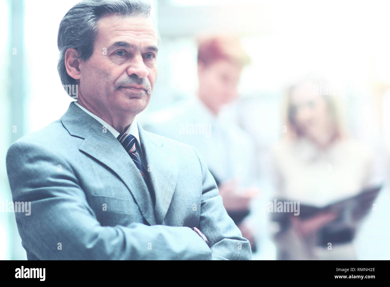 Happy smart business man with team mates discussing Stock Photo - Alamy