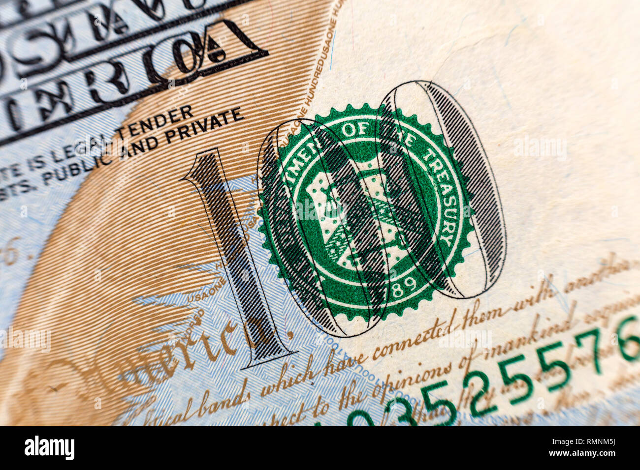 Money colorful background close-up. Details of American national ...
