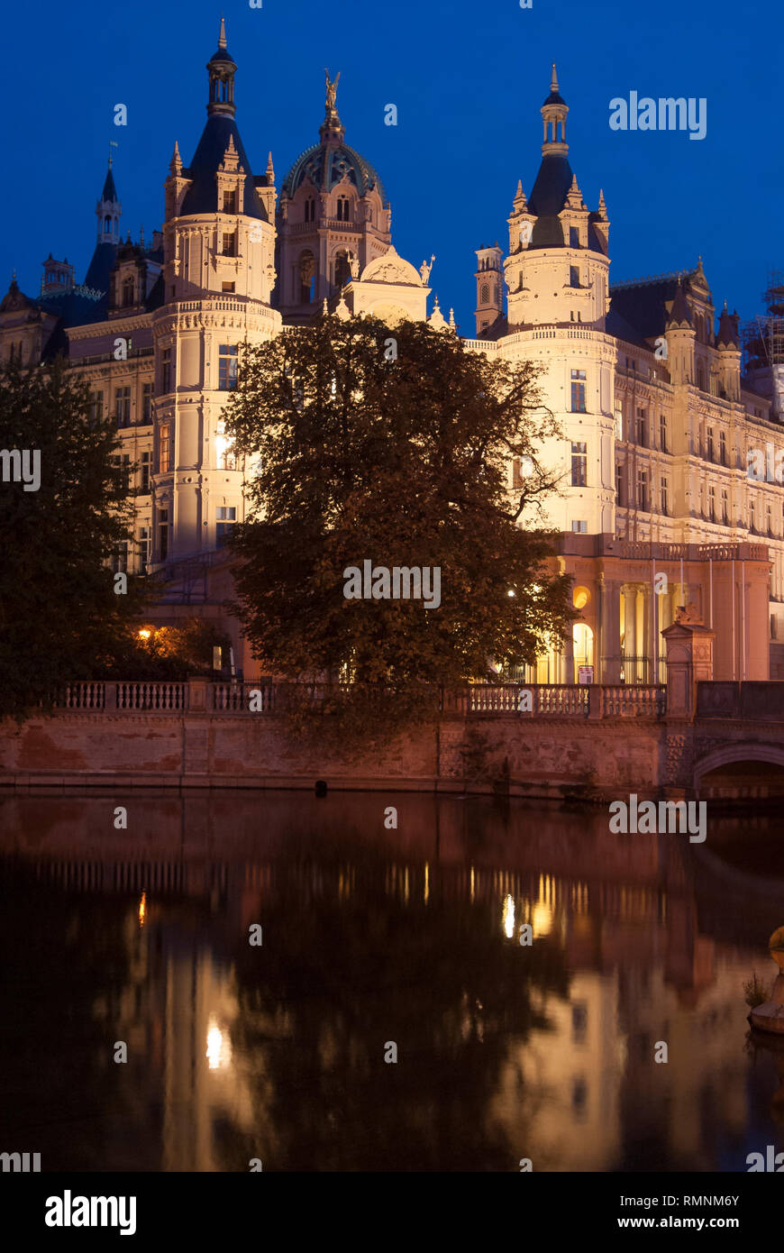 Schwerin, Schloss, Landtag, Landeshauptstadt, Mecklenburg-Vorpommern ...