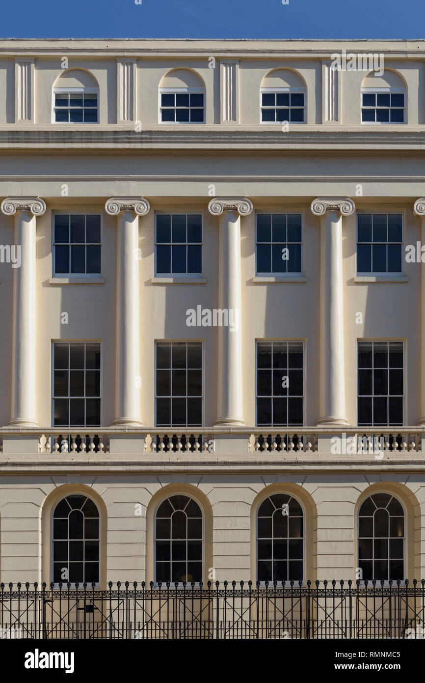 Facade of John Nash designed York Gate Terrace by Regents Park London ...