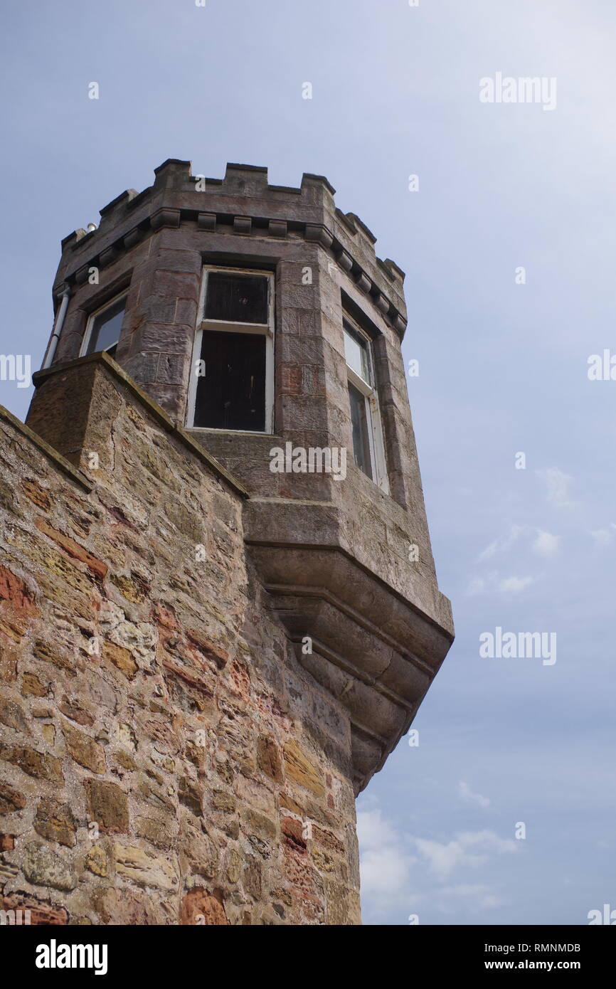 Stone Turret Room of Crail Castle. East Fife, Scotland, UK Stock Photo ...
