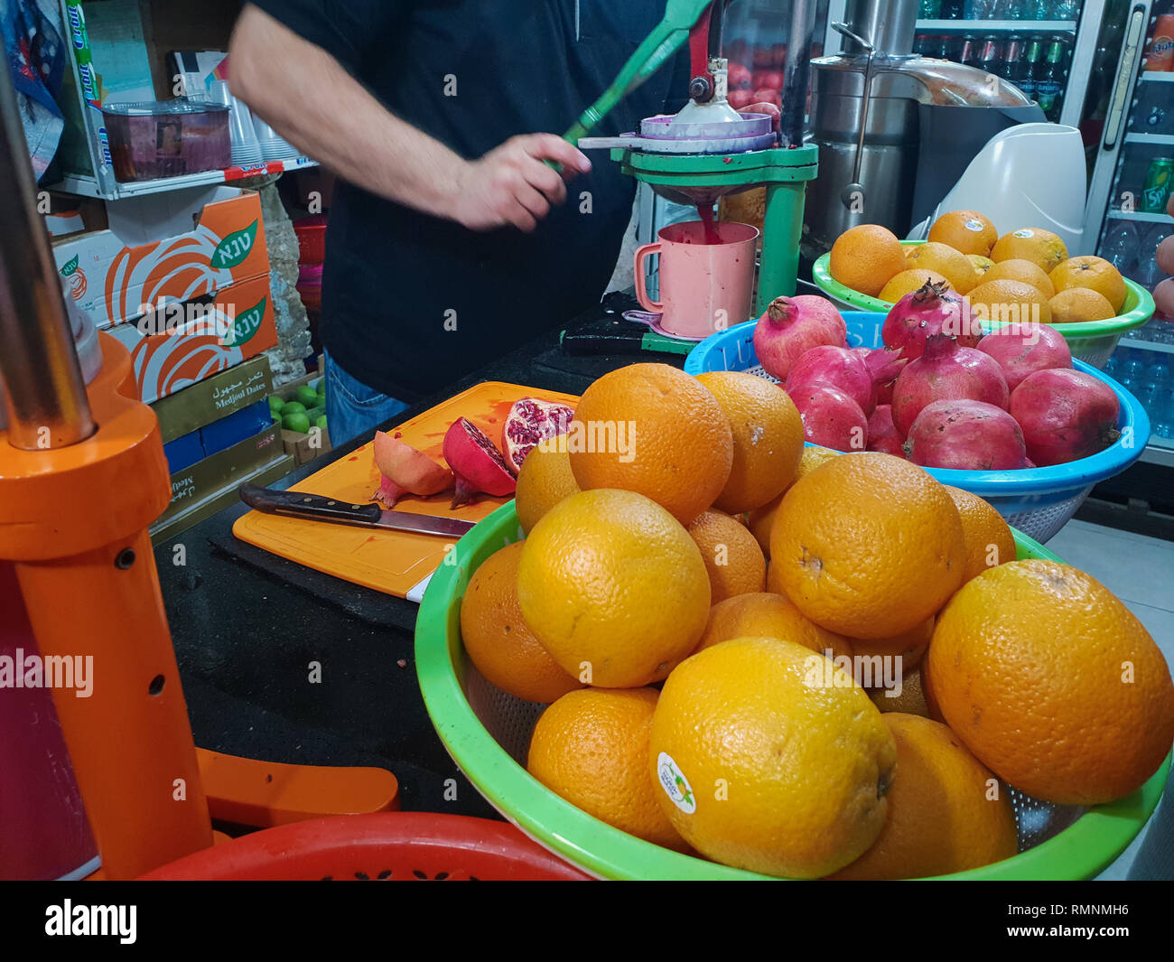Pomegranate juice israel hi-res stock photography and images - Alamy