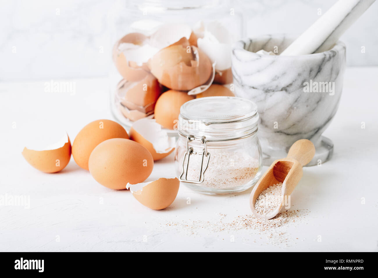 Eggshell ground, homemade calcium. Marble Mortar, Eggs, Shells, Calcium ...