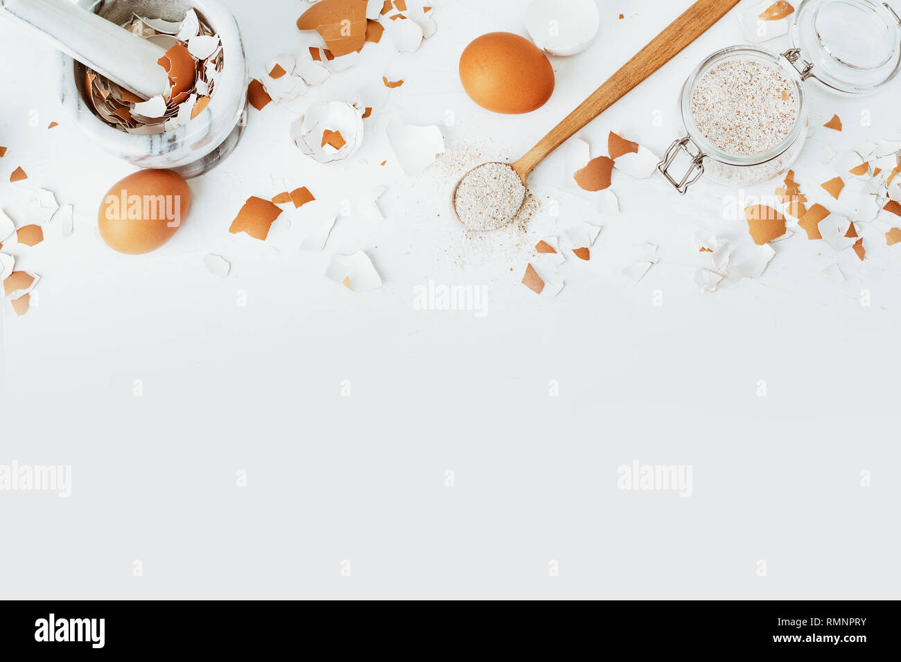 Eggshell ground, homemade calcium. Marble Mortar, Eggs, Shells, Calcium ...