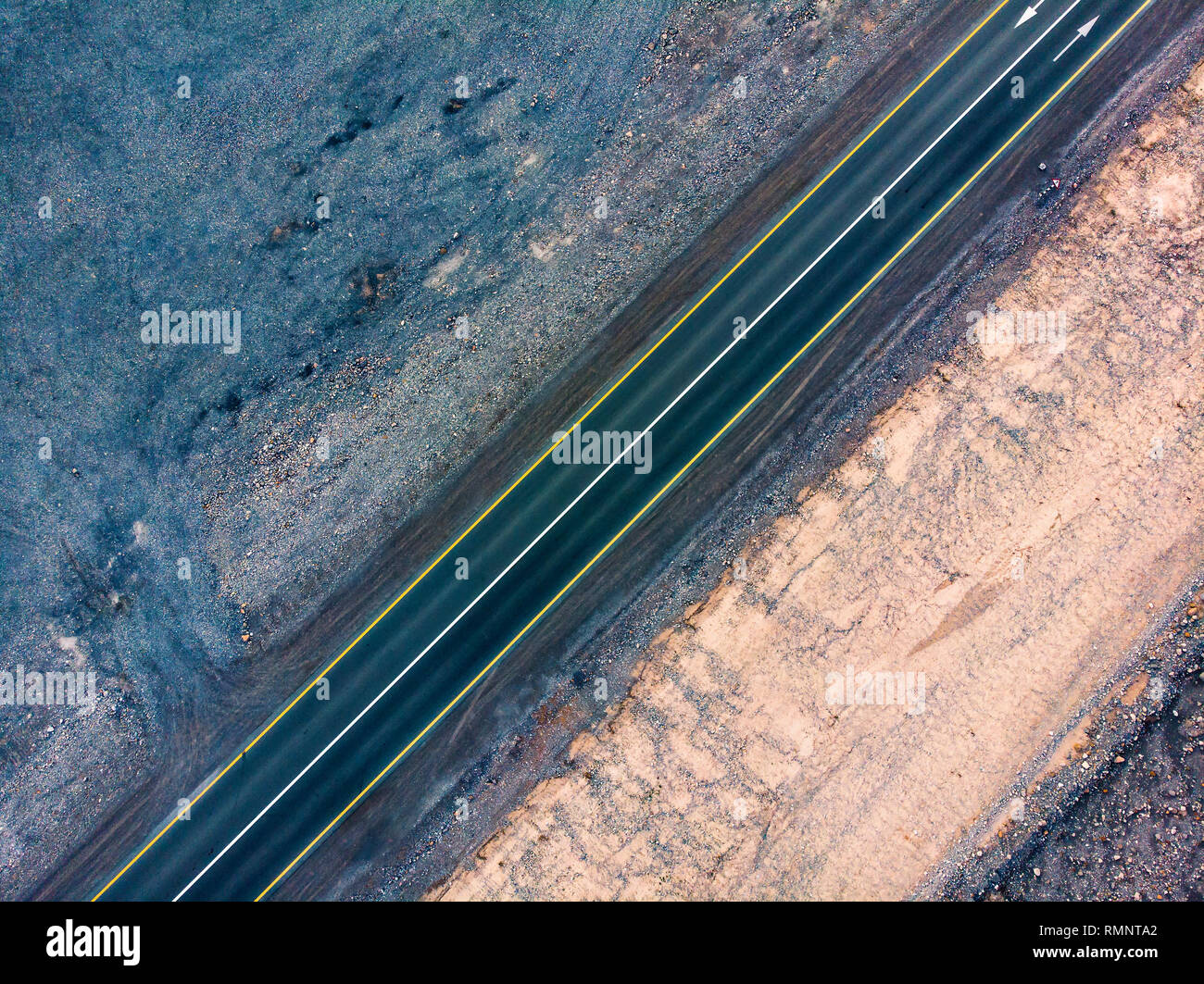 Aerial beautiful empty highway road hi-res stock photography and images ...