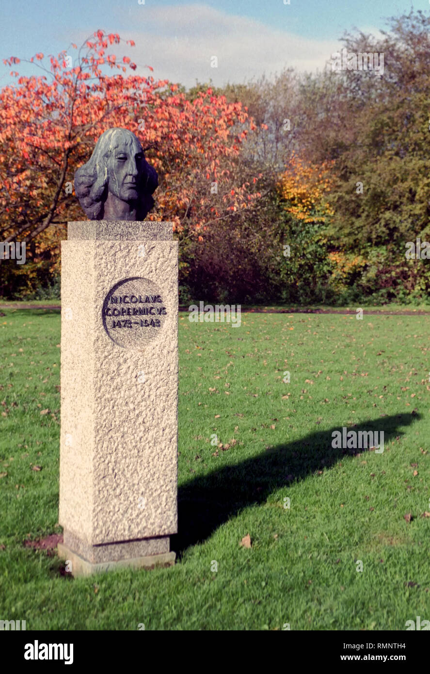 Bust of Copernicus at Jodrell Bank Observatory in the United Kingdom ...