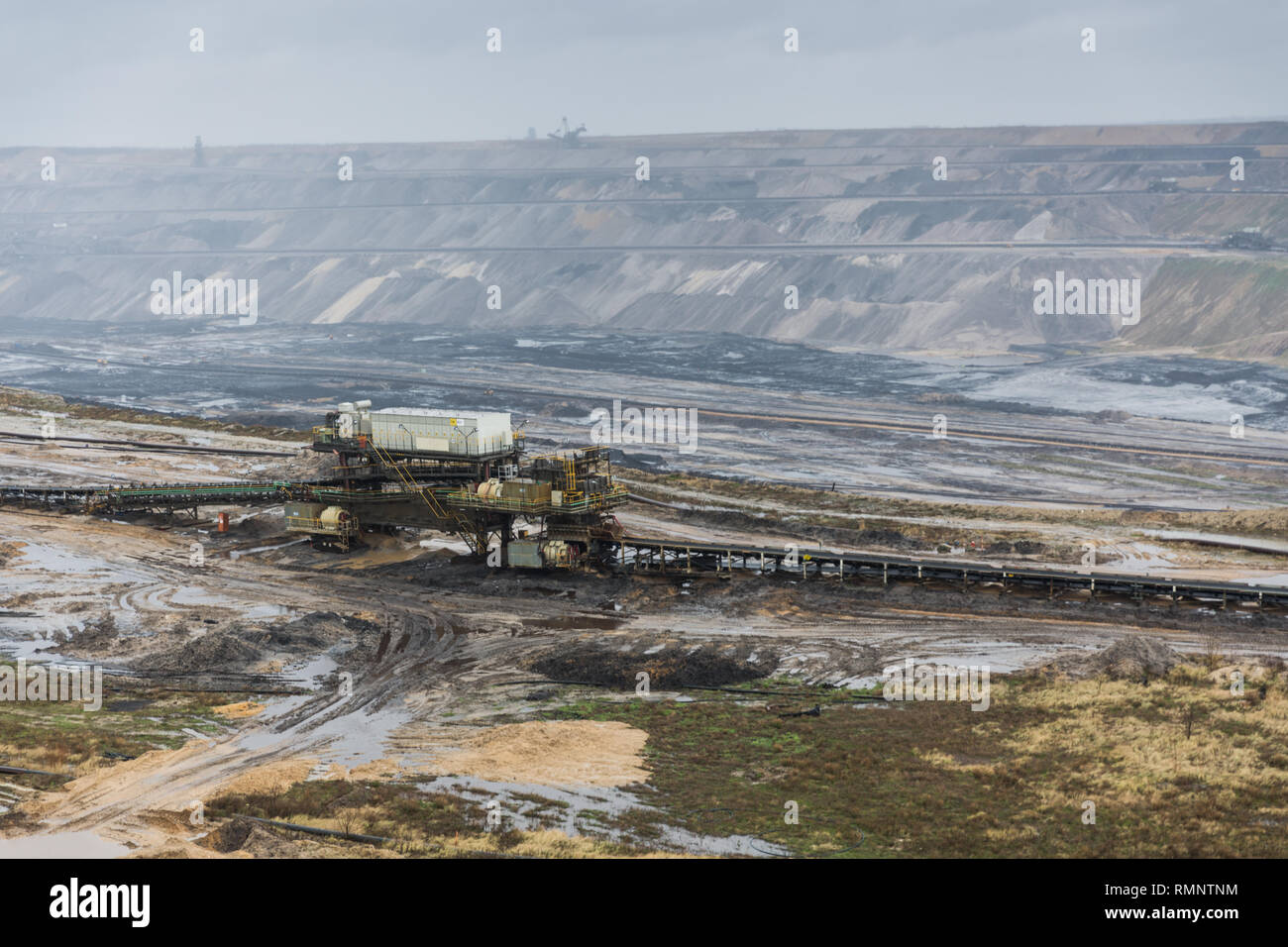 RWE mining at Garzweiler: view from Skywalk Tagebau Garzweiler Stock ...