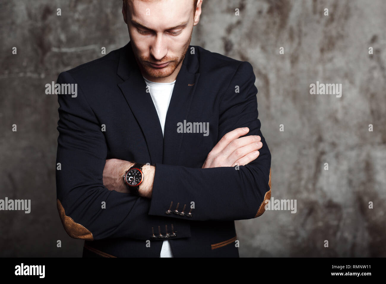 Male serious portrait hi-res stock photography and images - Alamy