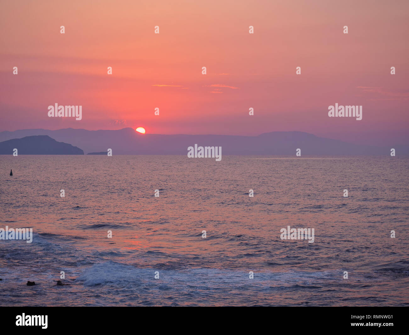 sea sunset Greece Stock Photo - Alamy
