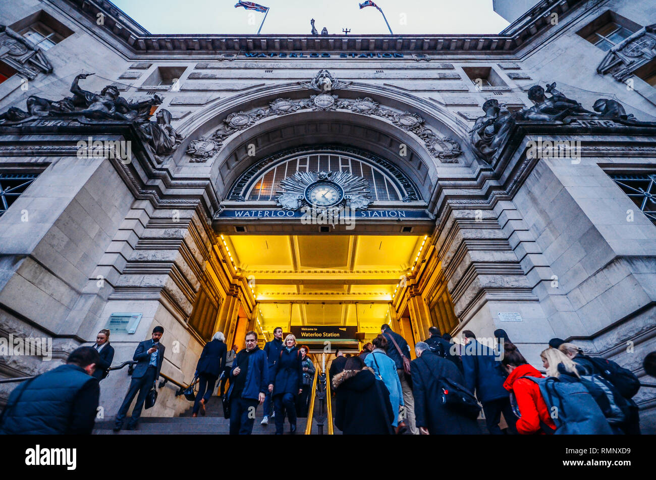 Waterloo station exterior hi-res stock photography and images - Alamy