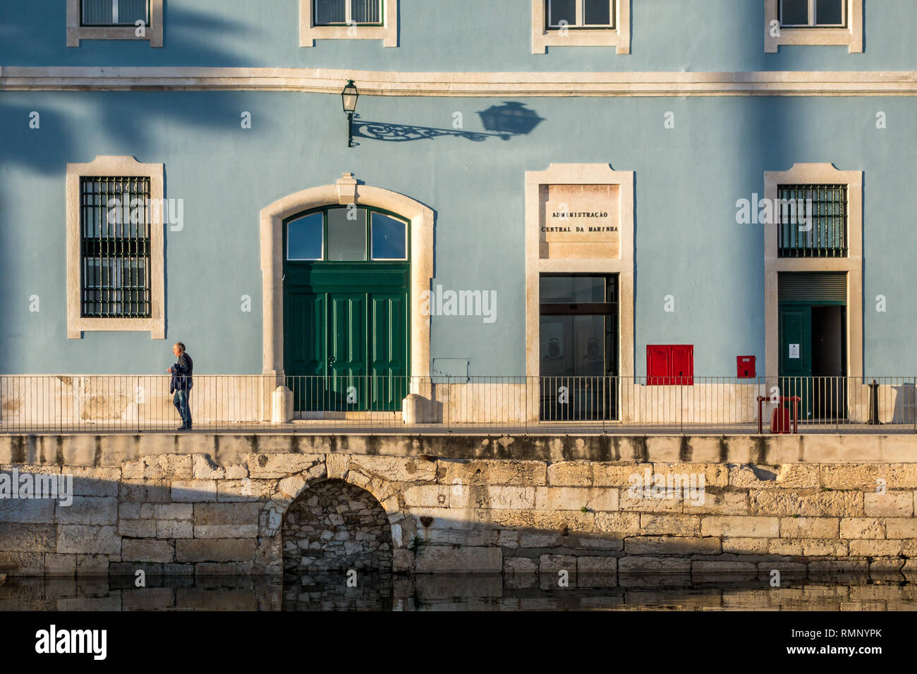 Architectural close-up of facade of marine administrative building by ...
