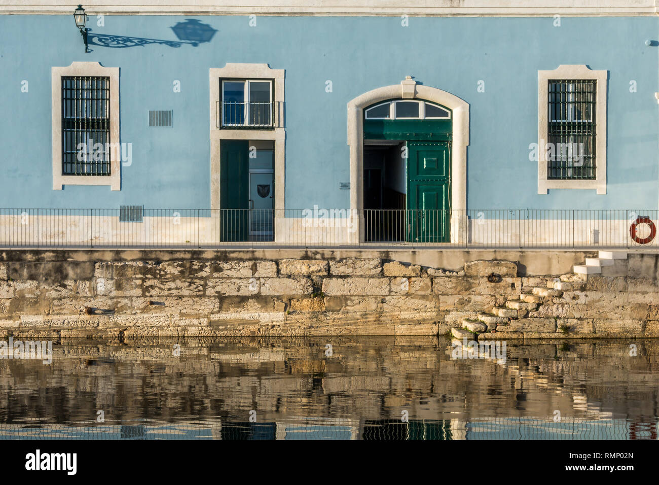 Architectural close-up of facade of marine administrative building by ...