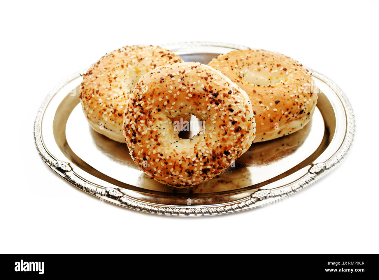 Toasted bagels on white hi-res stock photography and images - Alamy