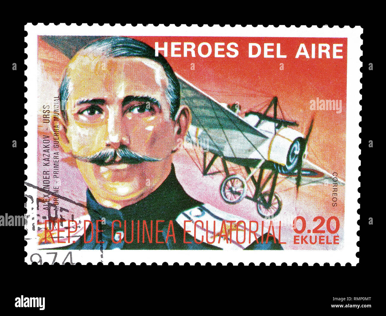 Cancelled postage stamp printed by Equatorial Guinea, that shows ...