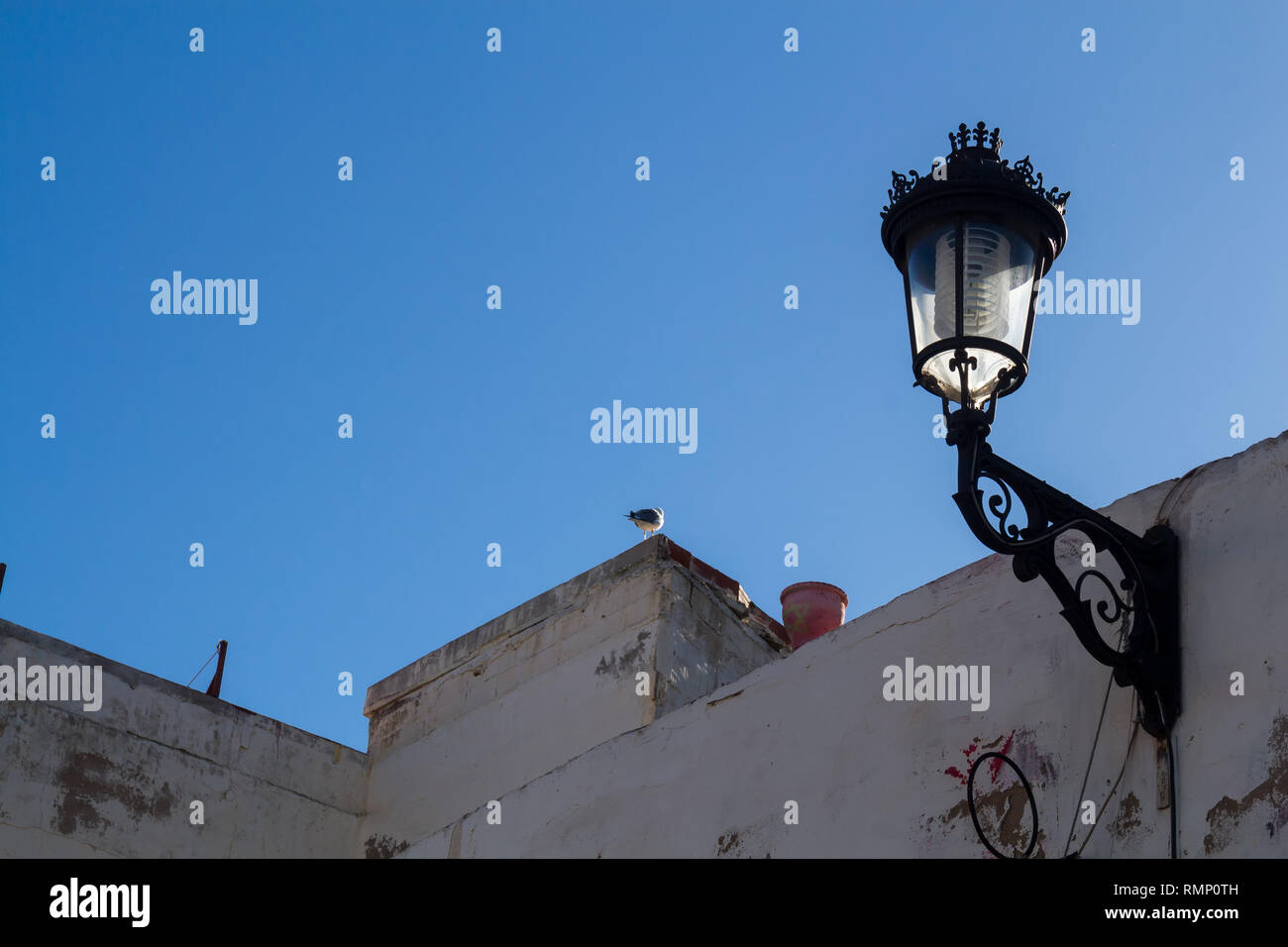 Classic shape of a street lamp - lantern, as an european heritage on a ...