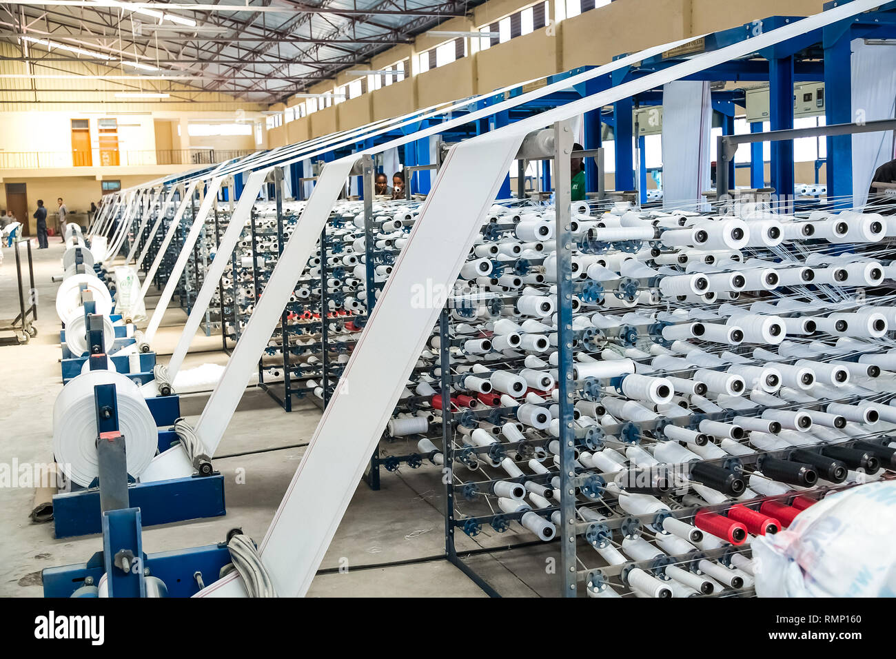 Addis Ababa, Ethiopia - January 30 2014: Inside Interior of a Fabric ...