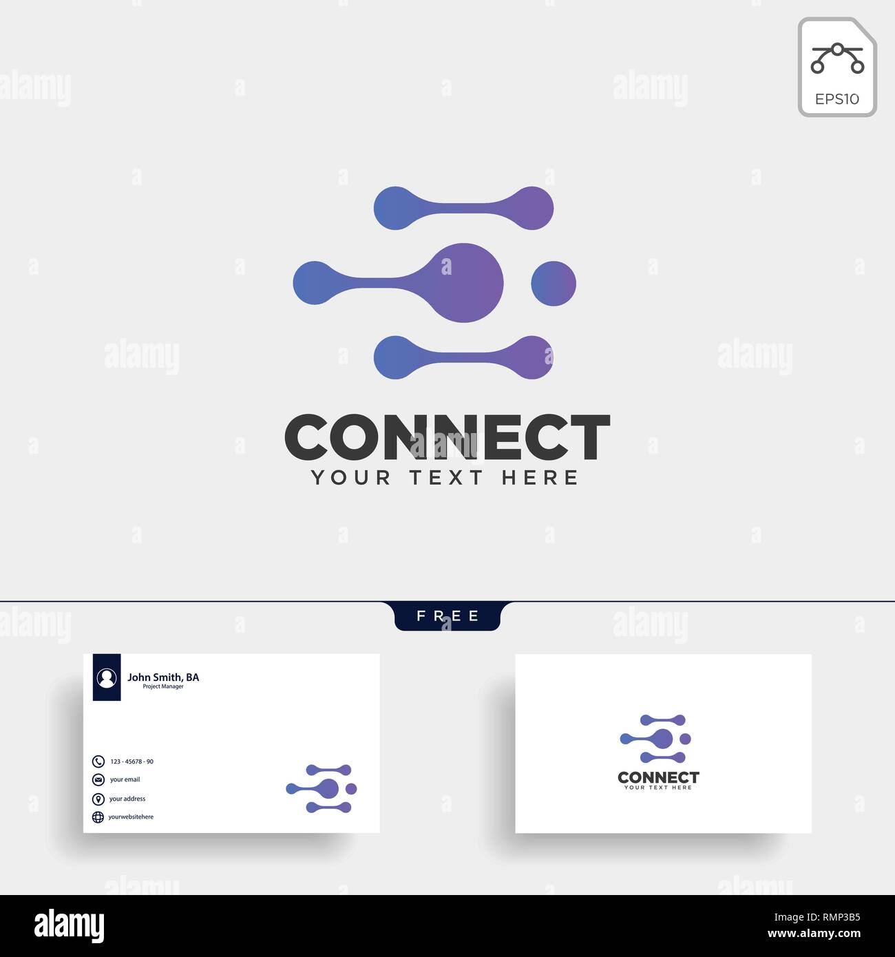 connection communication creative logo template vector illustration ...