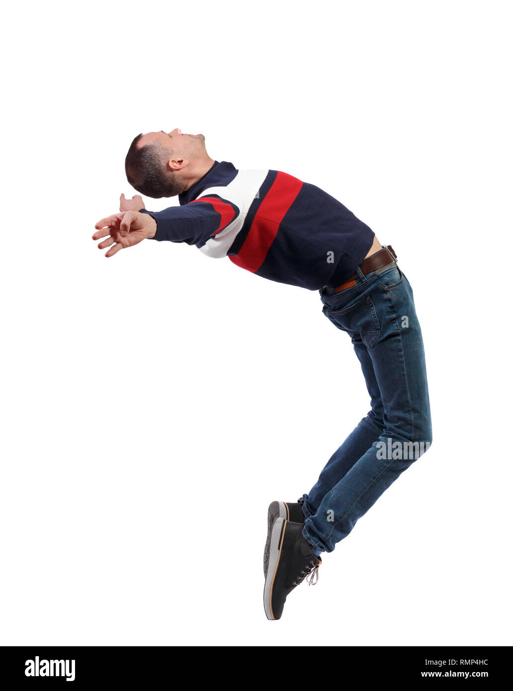 Man in jeans floating air hi-res stock photography and images - Alamy