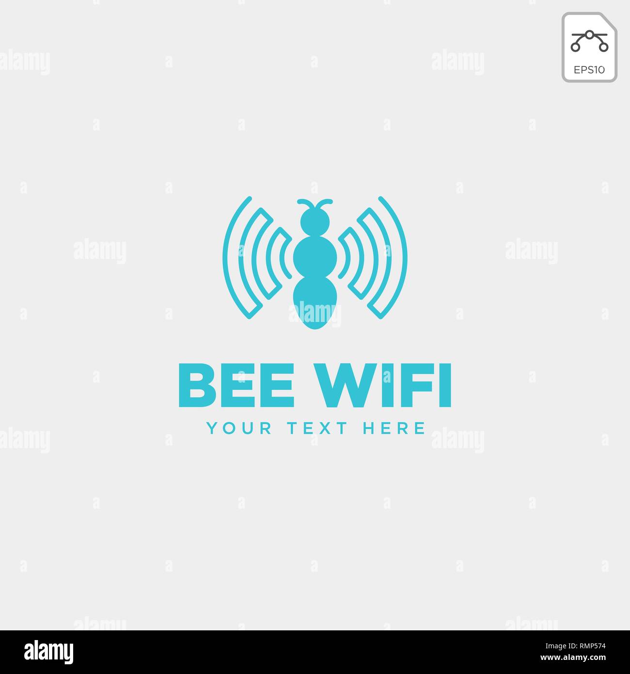 bee connection communication creative logo template vector illustration ...