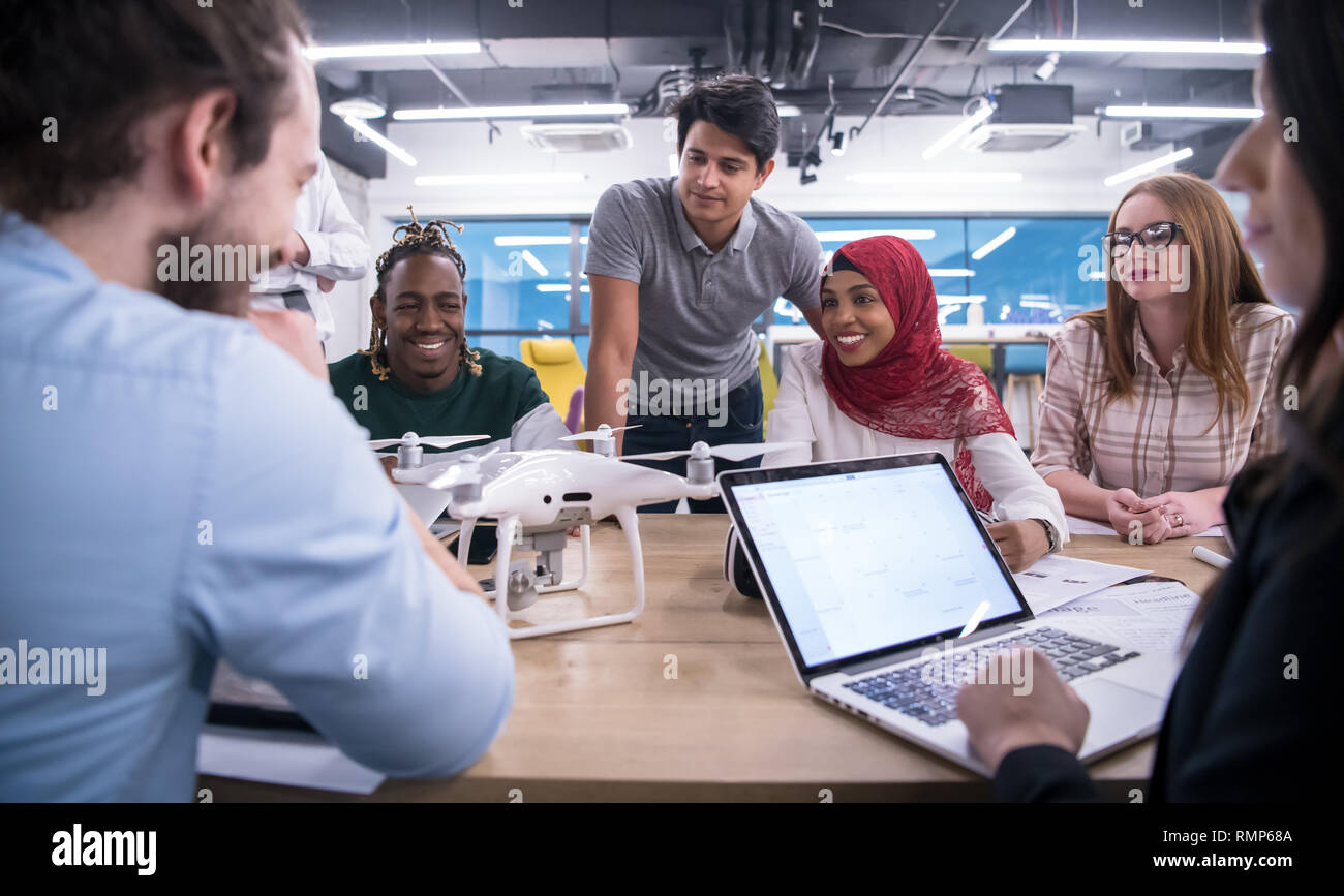 multiethnic startup business team discussing new business plan,working ...