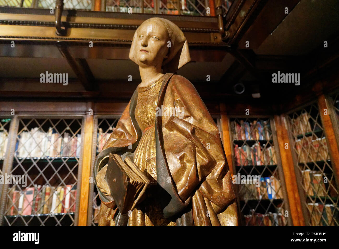 A 16th-century statue of St. Elizabeth Holding a Book is in one corner ...