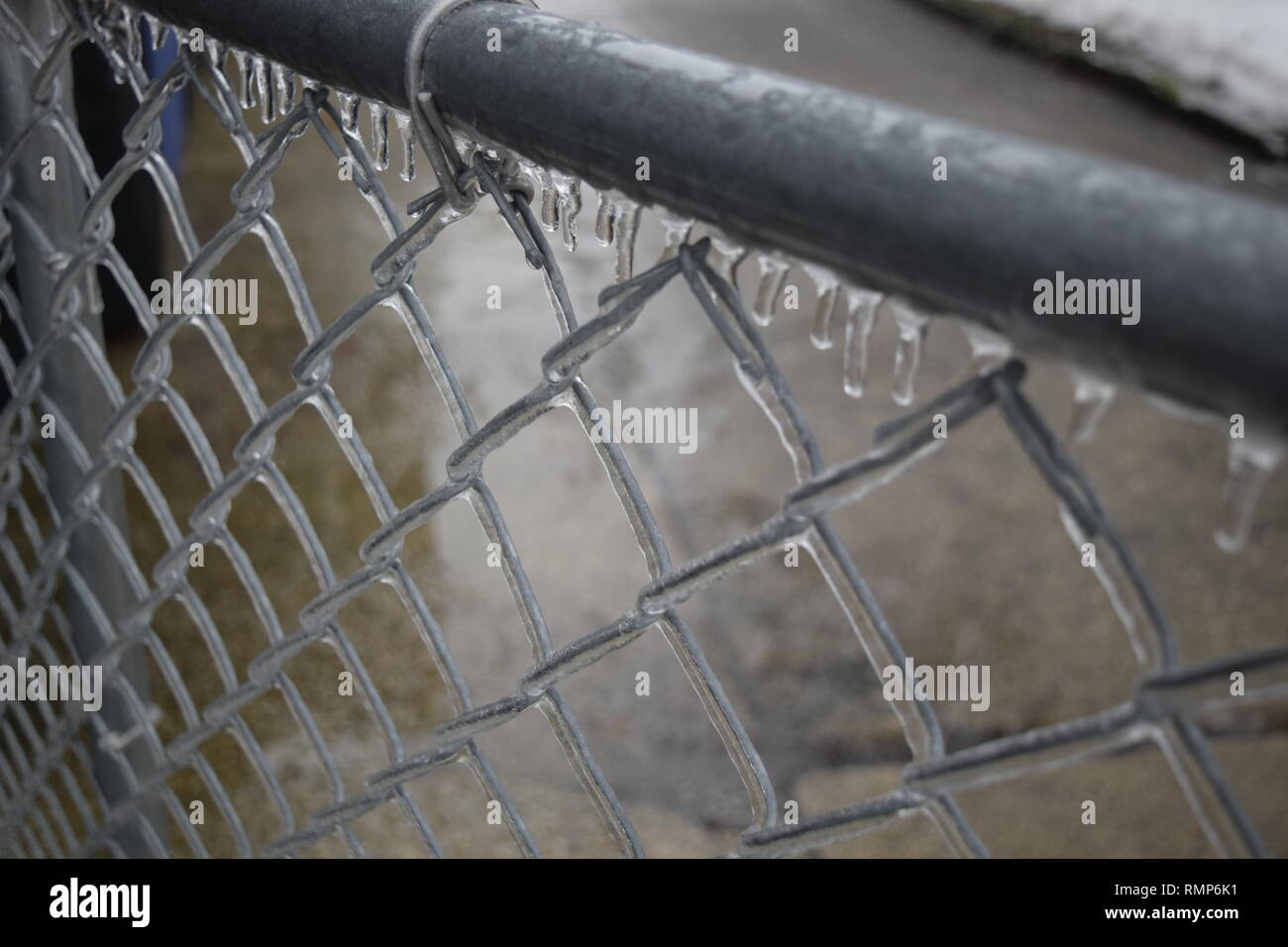 Ice Ice Fence Stock Photo - Alamy