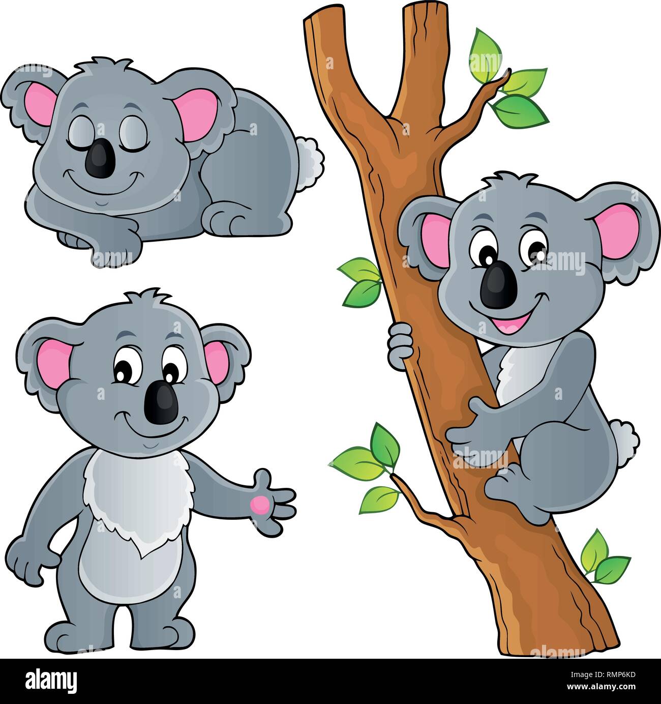 Koala theme collection 1 - eps10 vector illustration Stock Vector Image ...