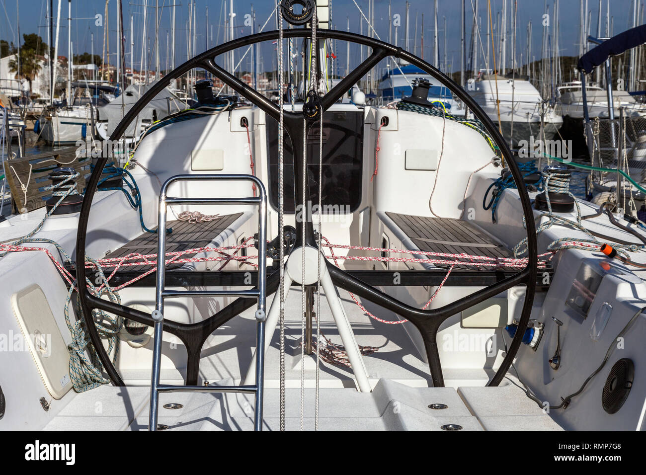Helm boat hi-res stock photography and images - Alamy