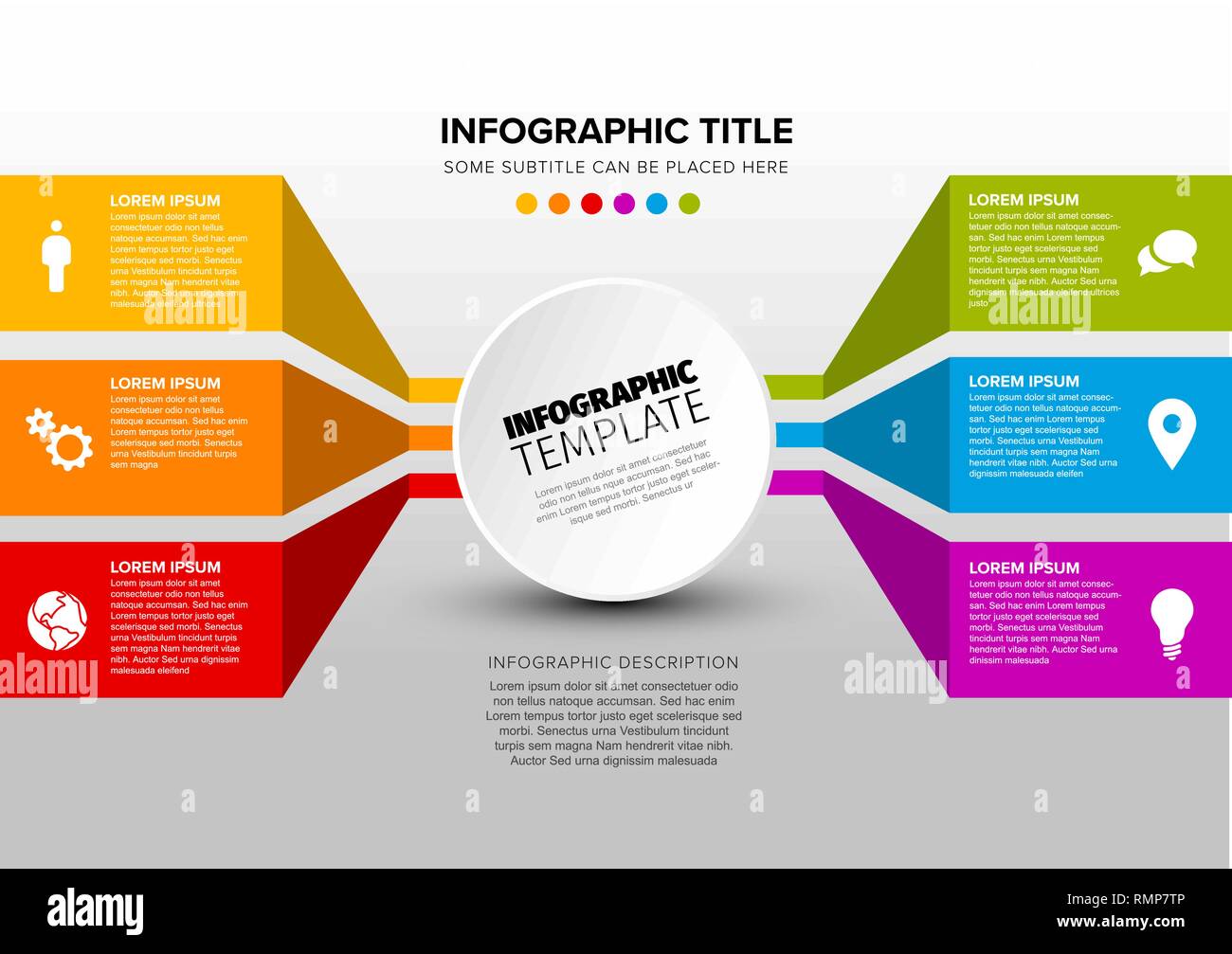 Vector multipurpose Infographic template made from circle and content ... Vector multipurpose Infographic template made from circle and content ...