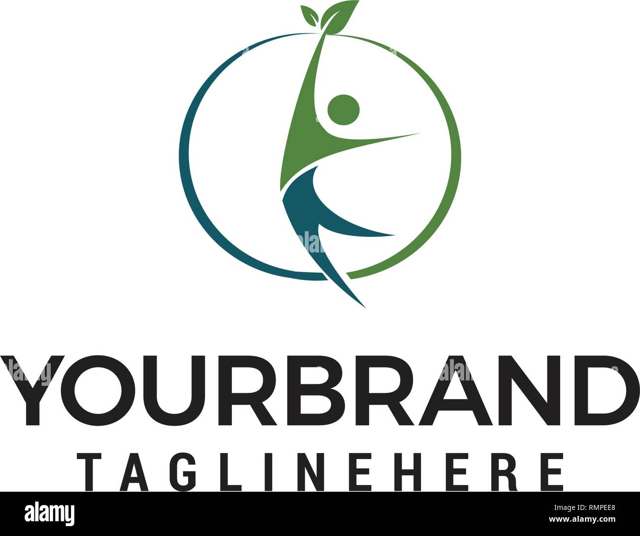 Human Leaf healthy Logo designs concept template Stock Vector Image & Art - Alamy