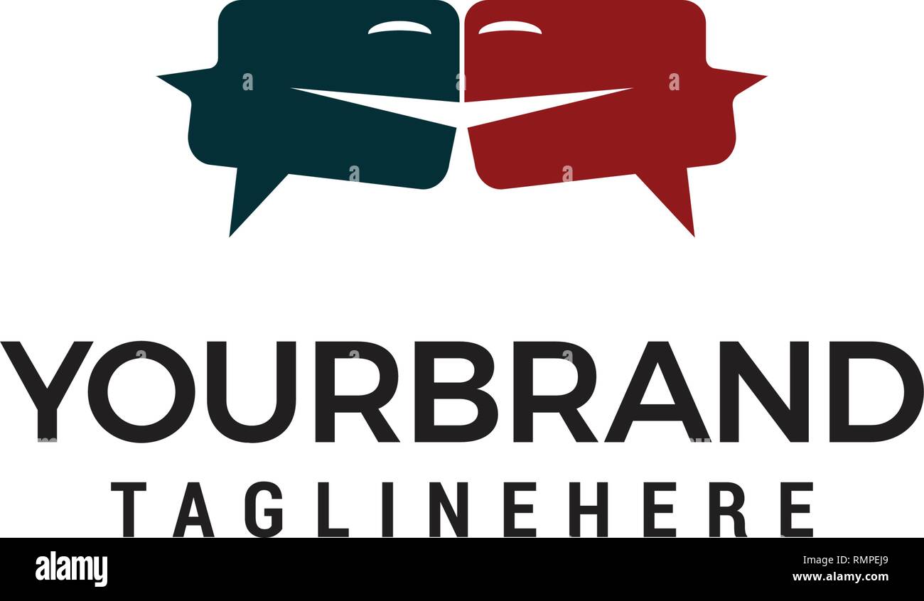 Discuss Talk chat Logo designs concept template Stock Vector Image ...