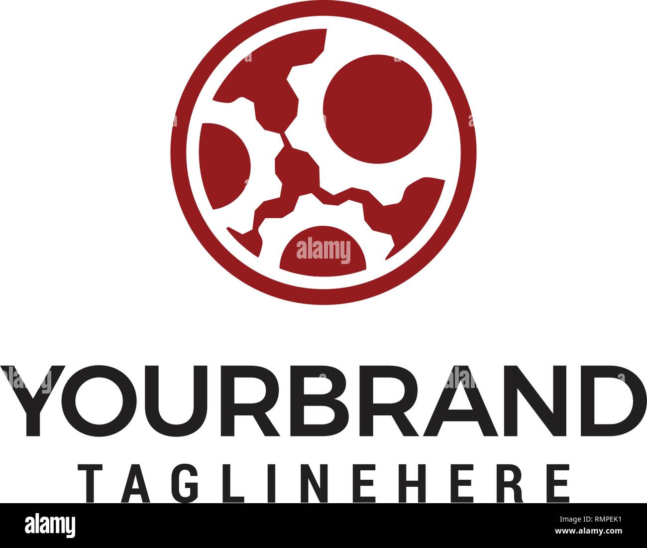 gear circle logo designs concept template Stock Vector Image & Art - Alamy