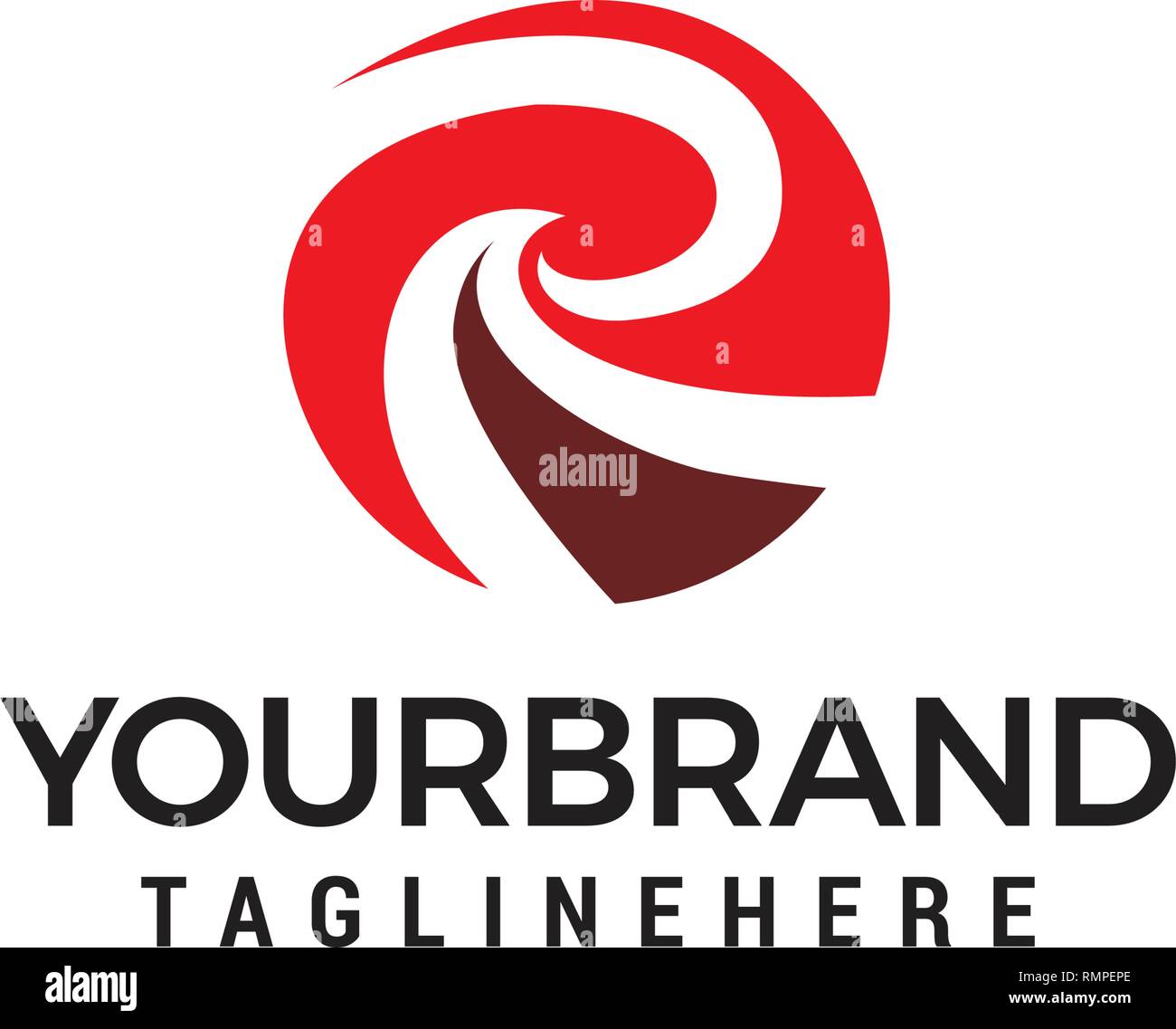 Letter R Rotation Logo designs concept template Stock Vector Image ...