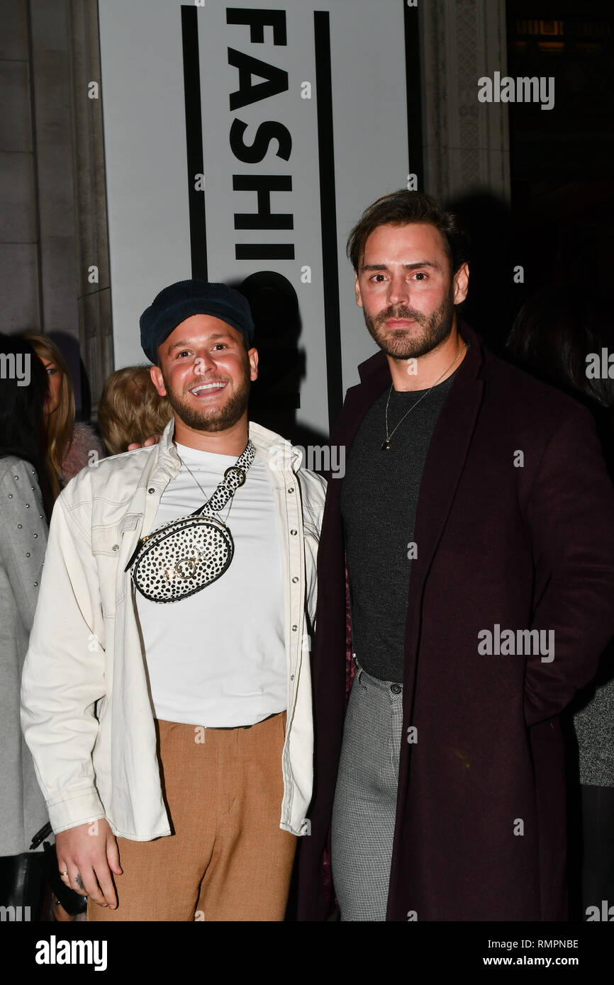 London, UK. 15th Feb, 2019. Jake Lindsay and Stuart Compton attend ...