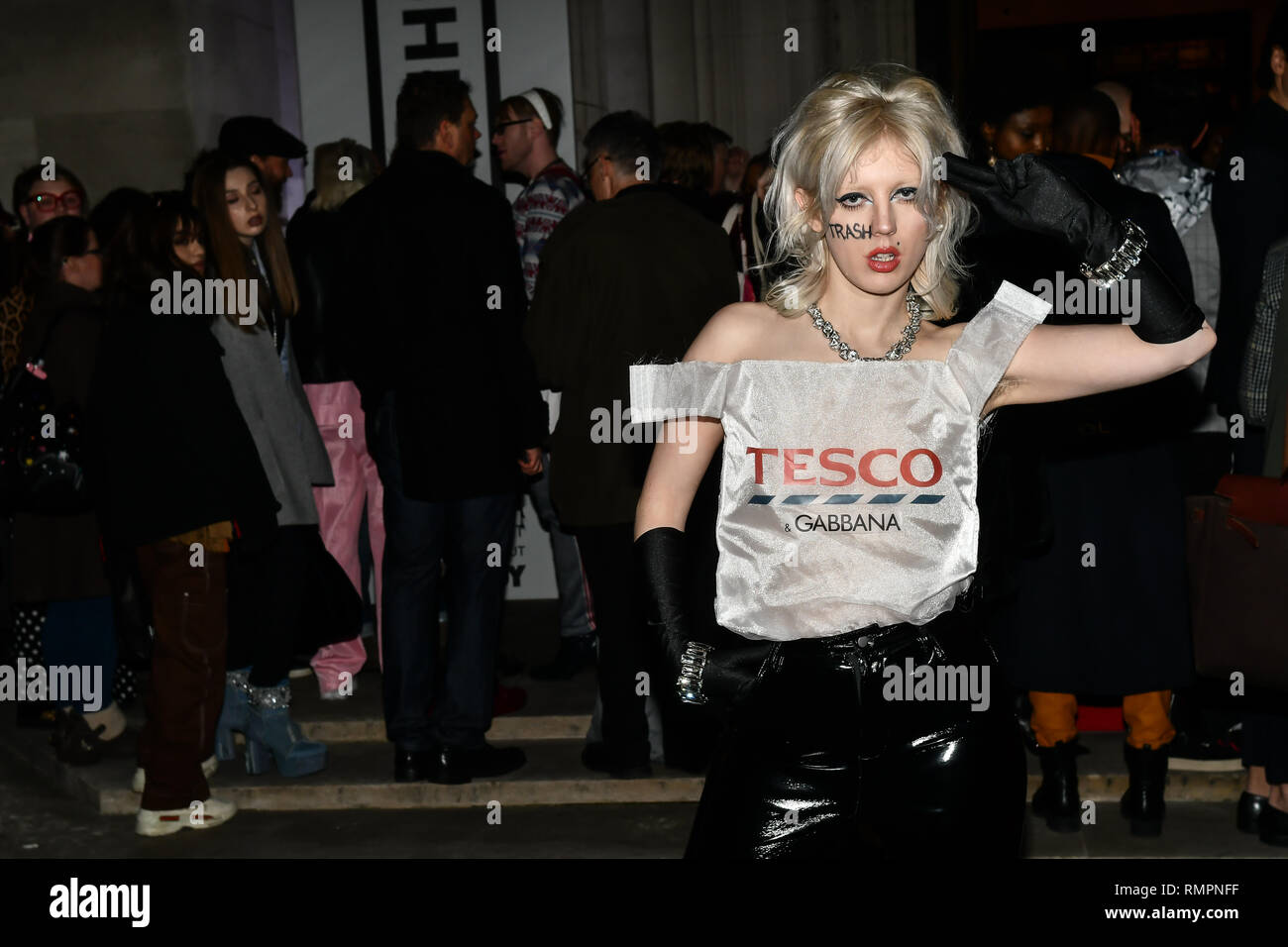 London, UK. 15th Feb, 2019. Black Honey frontwoman Izzy B Phillips ...