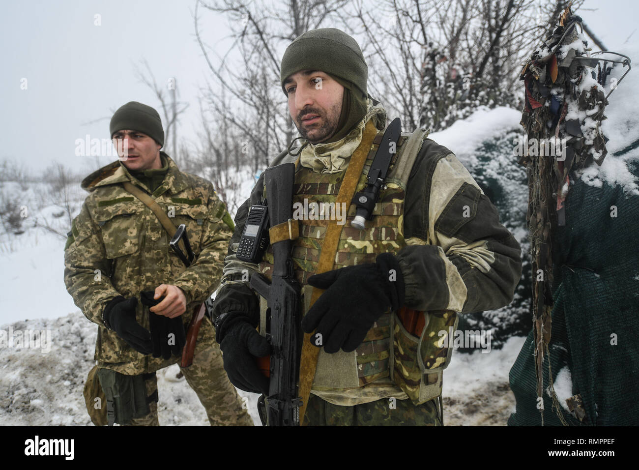 Advika, Donetsk, Donbass, Ukraine. 24th Jan, 2019. Nitzat a commander ...