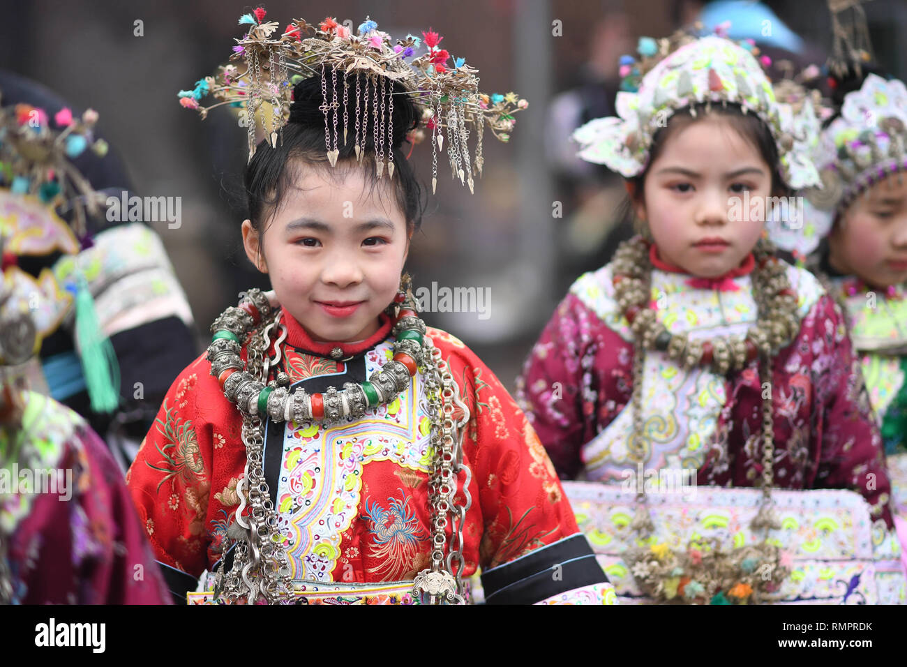Rongjiang, Rongjiang, China. 16th Feb, 2019. Rongjiang, CHINA-People of ...