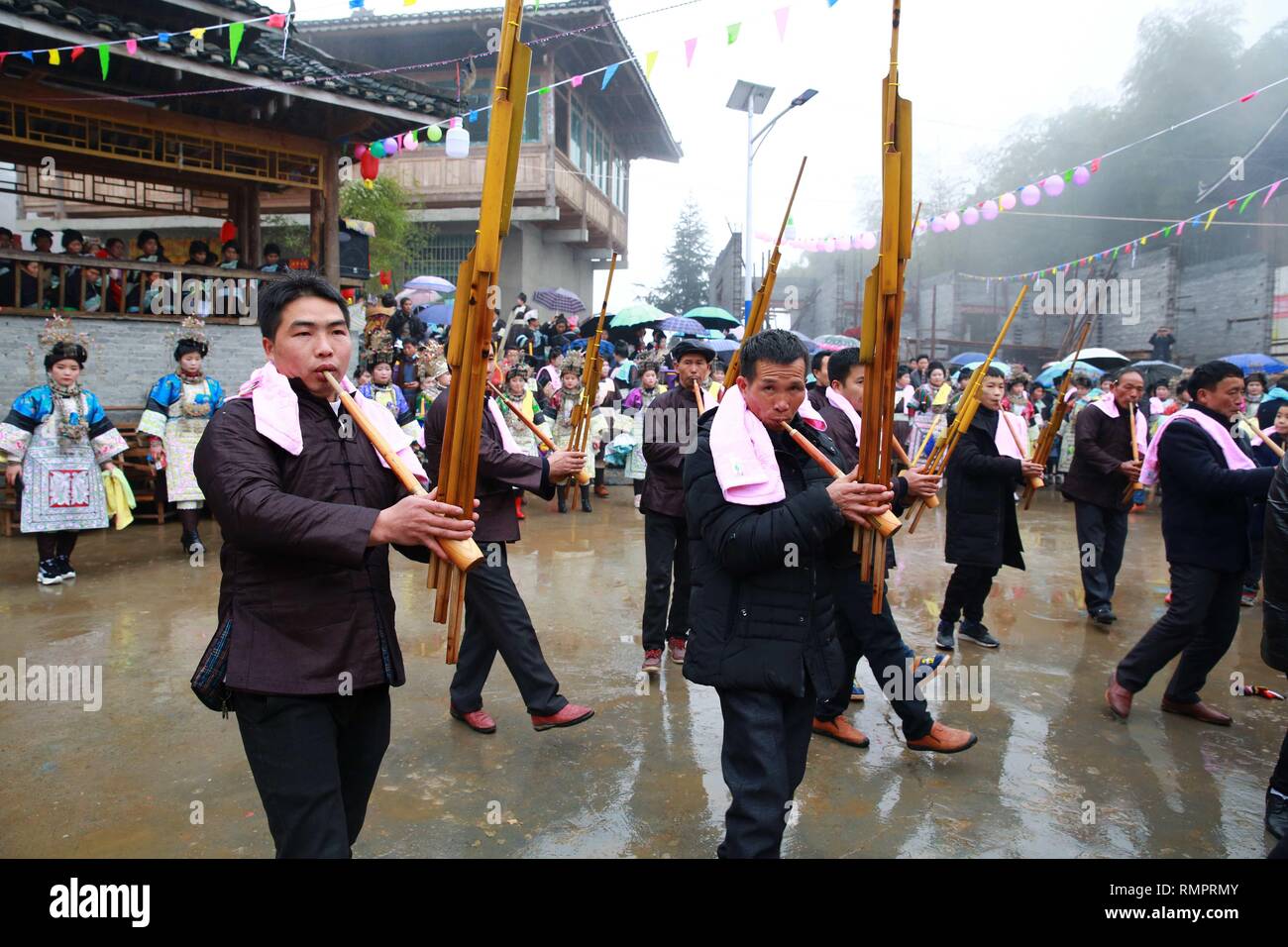 Rongjiang, Rongjiang, China. 16th Feb, 2019. Rongjiang, CHINA-People of ...
