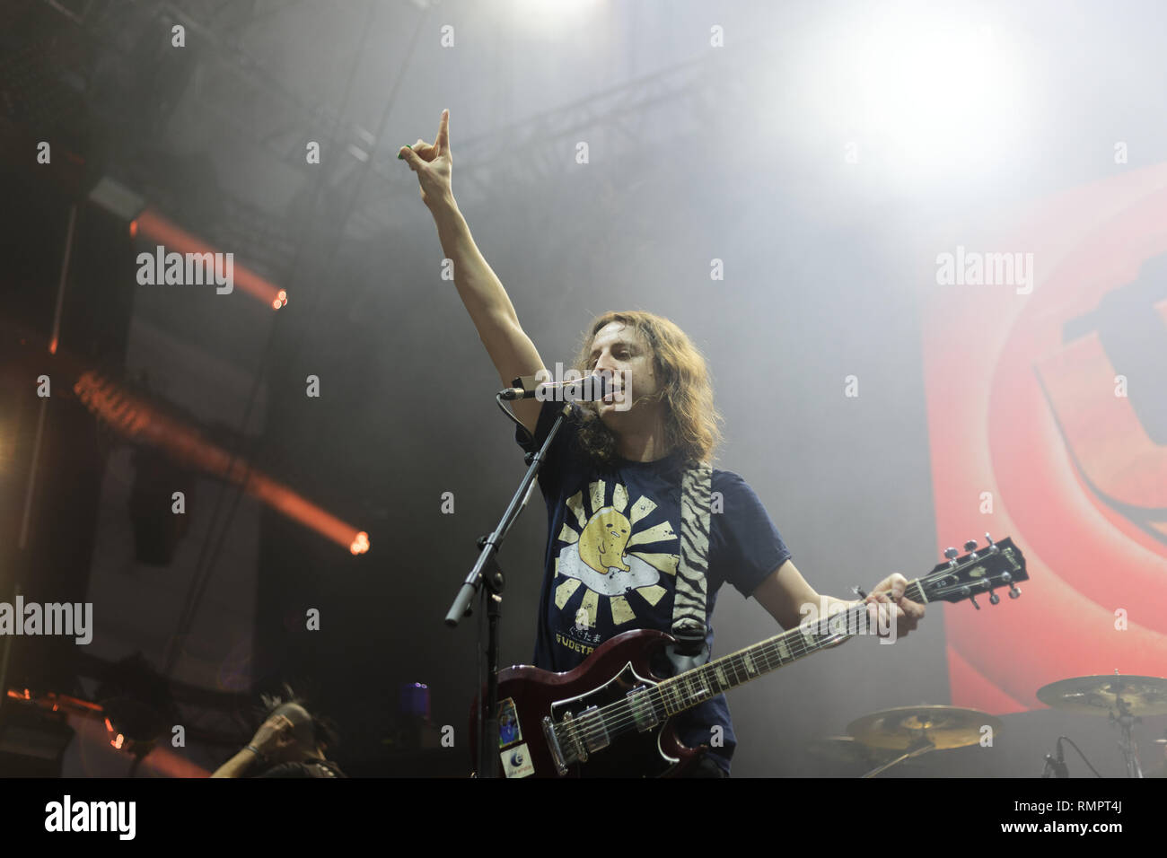 Paris, France. 15th Feb, 2019. Fetus (guitar) - Ultra Vomit performs on ...