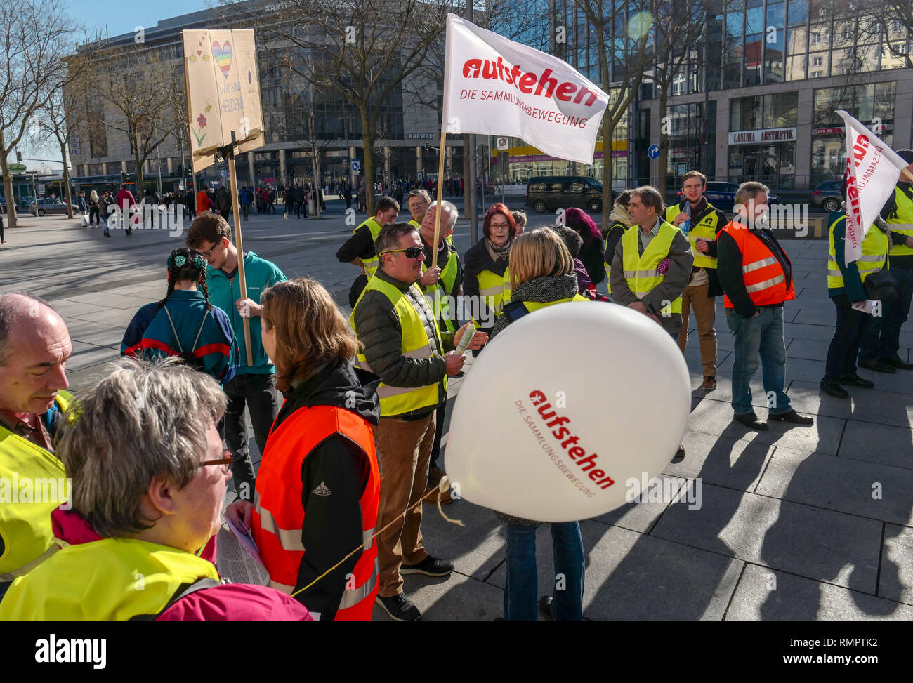 Dresden, Germany. 16th Feb, 2019. Demonstrators of the collection ...