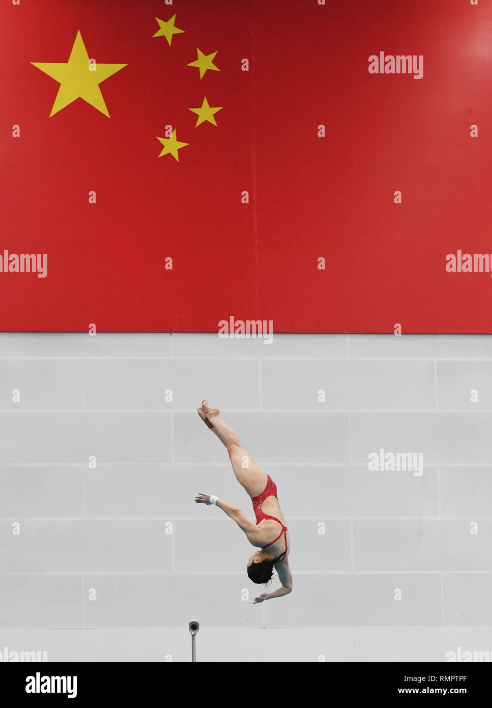 Beijing, China. 16th Feb, 2019. Wang Han competes during the women's ...