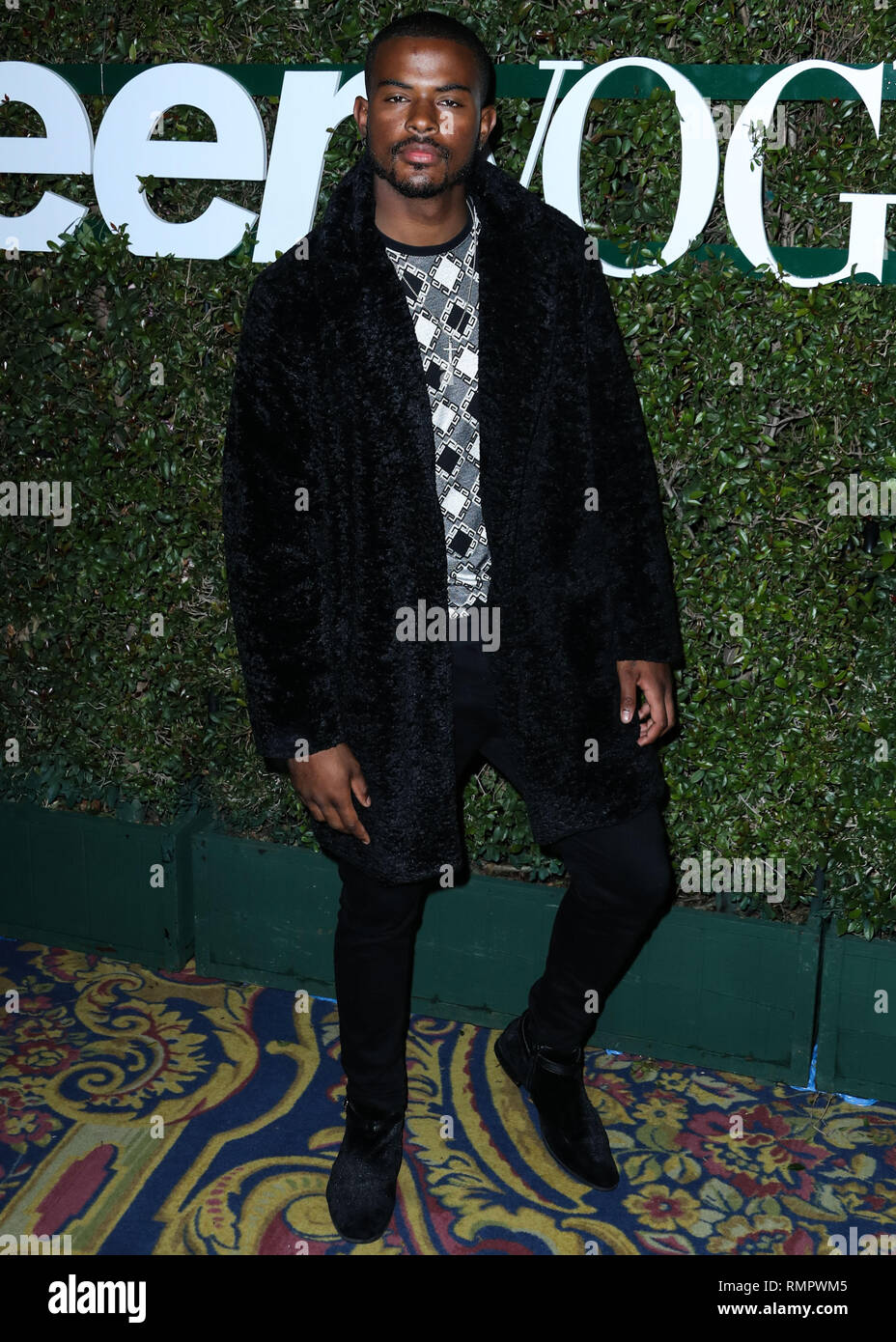 LOS ANGELES, CA, USA - FEBRUARY 15: Singer Trevor Jackson arrives at ...