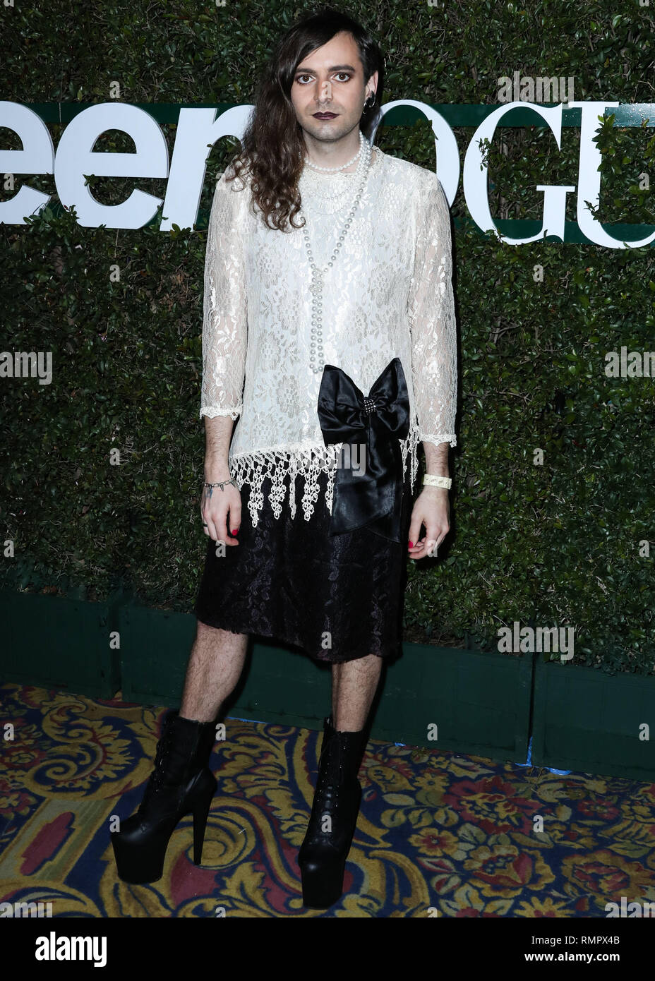 LOS ANGELES, CA, USA - FEBRUARY 15: Jacob Tobia arrives at Teen Vogue's ...