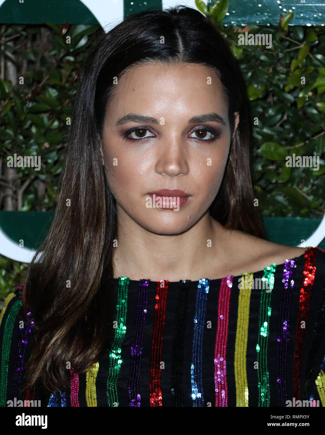 LOS ANGELES, CA, USA - FEBRUARY 15: Actress Georgie Flores arrives at ...