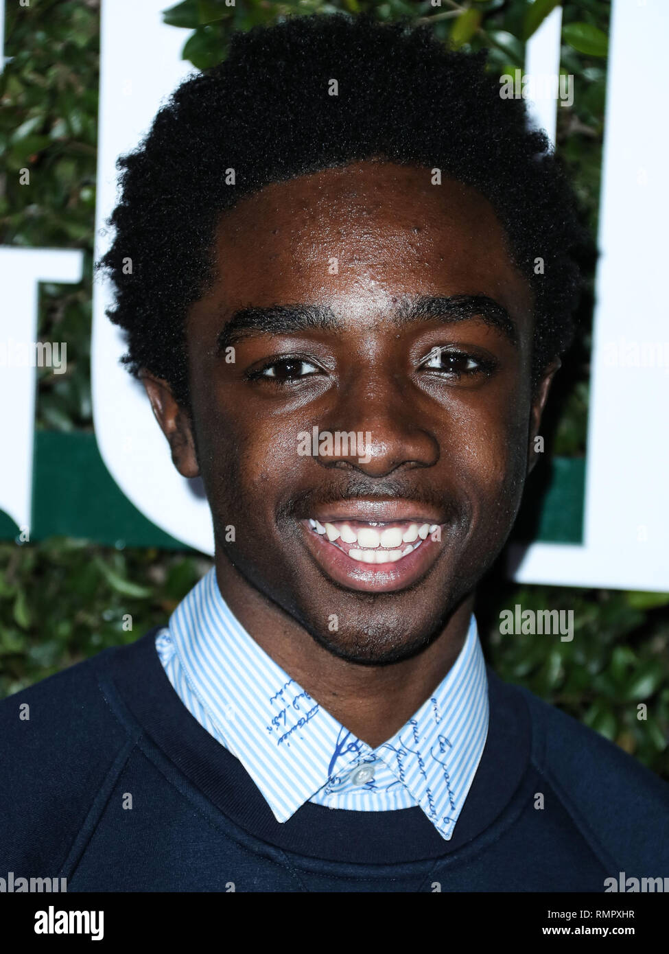 LOS ANGELES, CA, USA - FEBRUARY 15: Actor Caleb McLaughlin arrives at ...