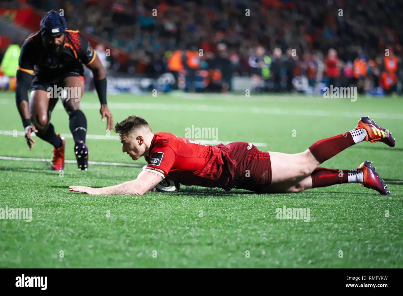 Cork, Ireland. 15 February, 2019. Rory Scannell at the Munster Rugby ...