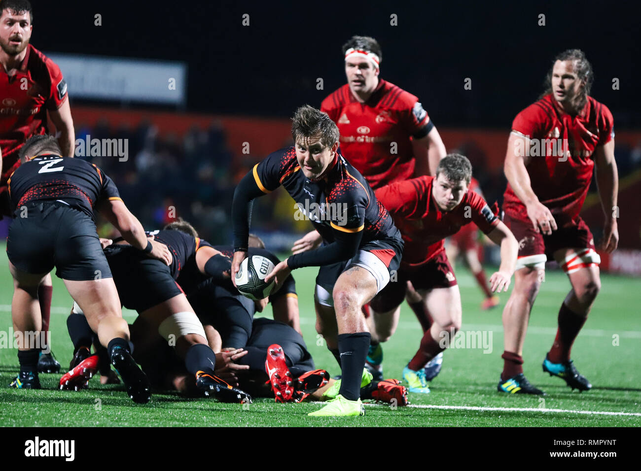 Cork, Ireland. 15 February, 2019. Stefen Ungerer at the Munster Rugby ...