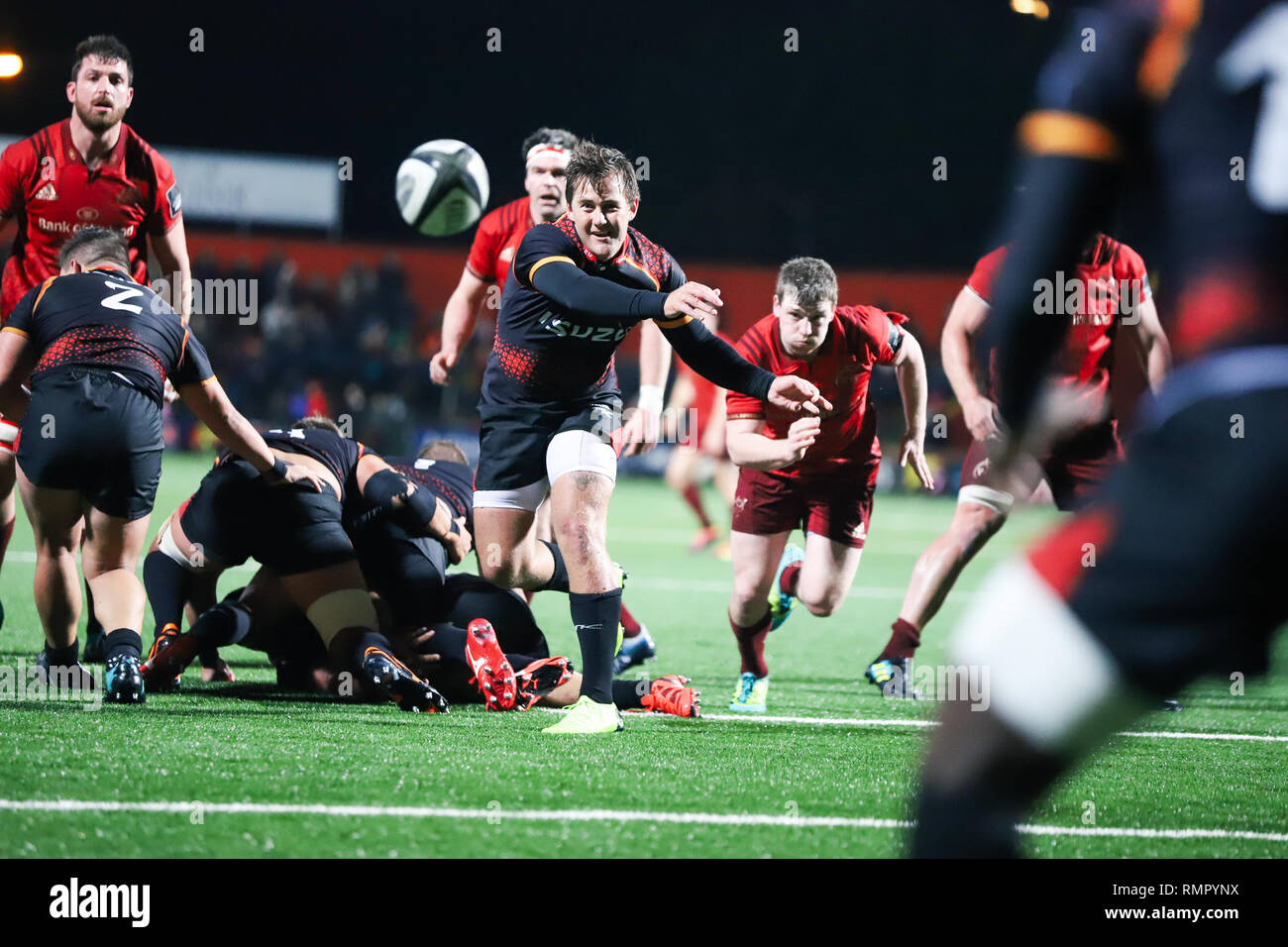 Cork, Ireland. 15 February, 2019. Stefen Ungerer at the Munster Rugby ...
