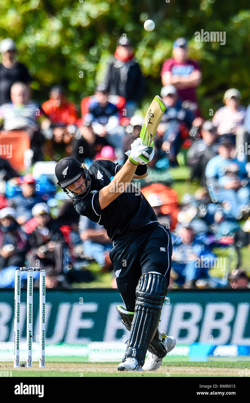 Hagley Oval, Christchurch, New Zealand. 16th Feb, 2019. 2nd ODI Cricket ...