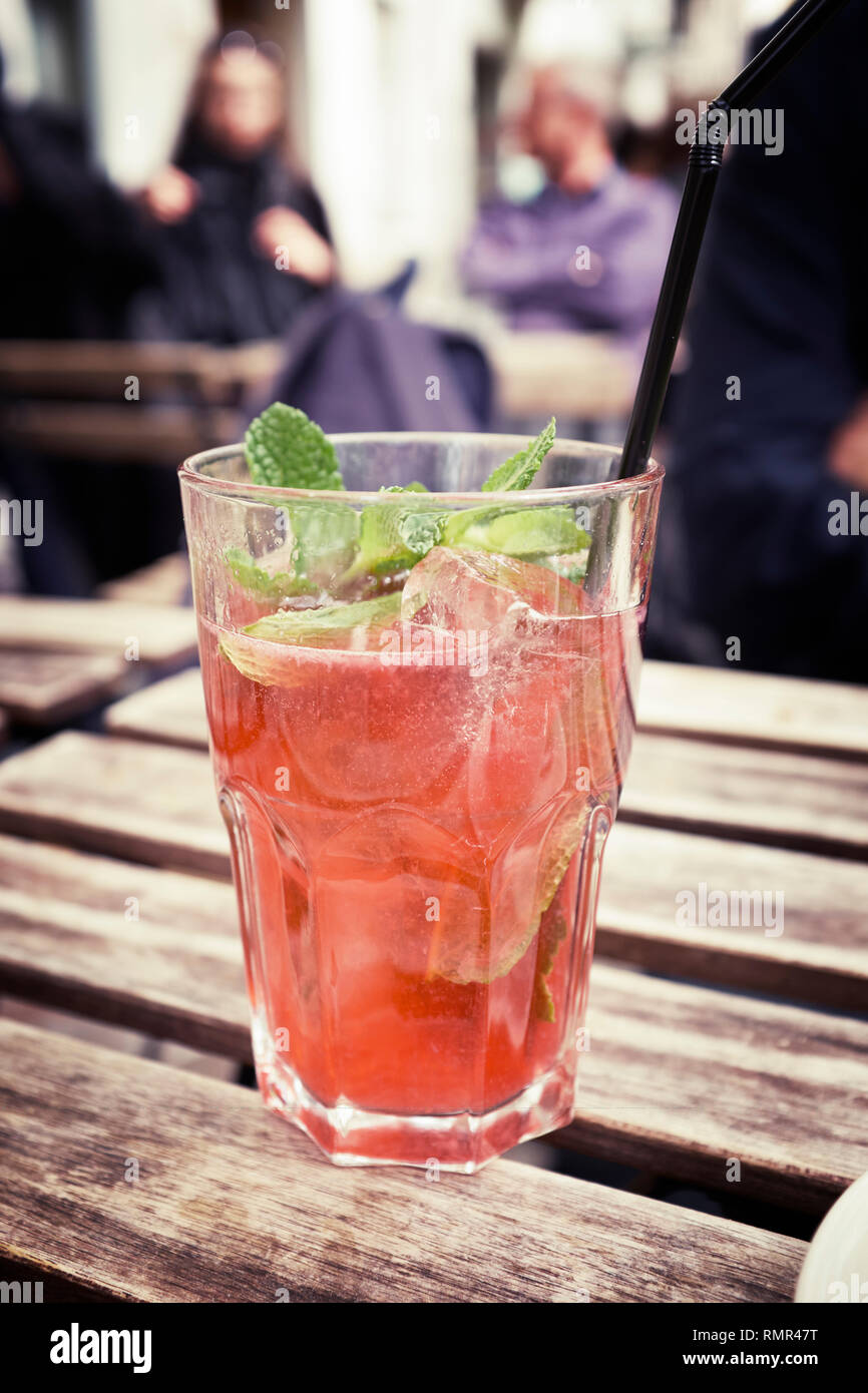 Cold drink in glass Stock Photo - Alamy